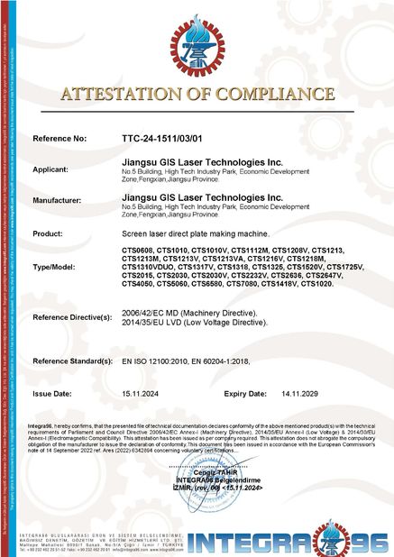 China Jiangsu GIS Laser Technologies Inc., quality control